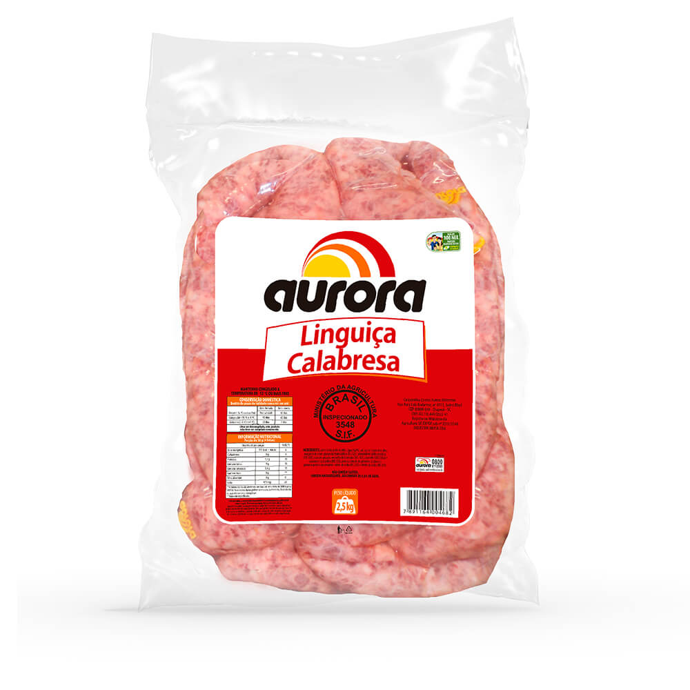 Linguiça calabresa frescal Aurora 2,5kg | Aurora, a gente faz com gosto ... Linguiça calabresa frescal Aurora 2,5kg | Aurora, a gente faz com gosto ...