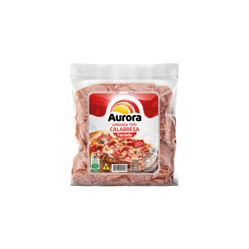 Linguiça calabresa defumada fatiada Aurora 1kg | Aurora, a gente faz ...