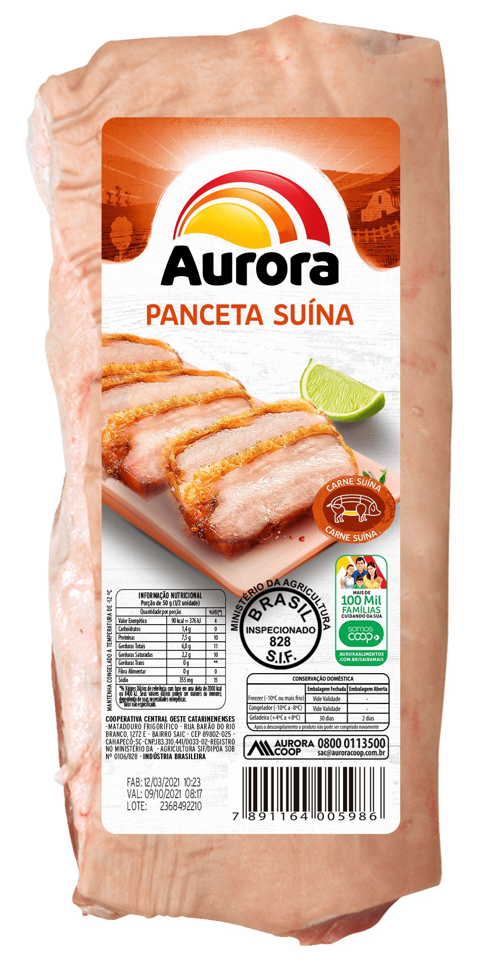 Panceta Suína Aurora | Aurora, a gente faz com gosto tudo que você gosta.